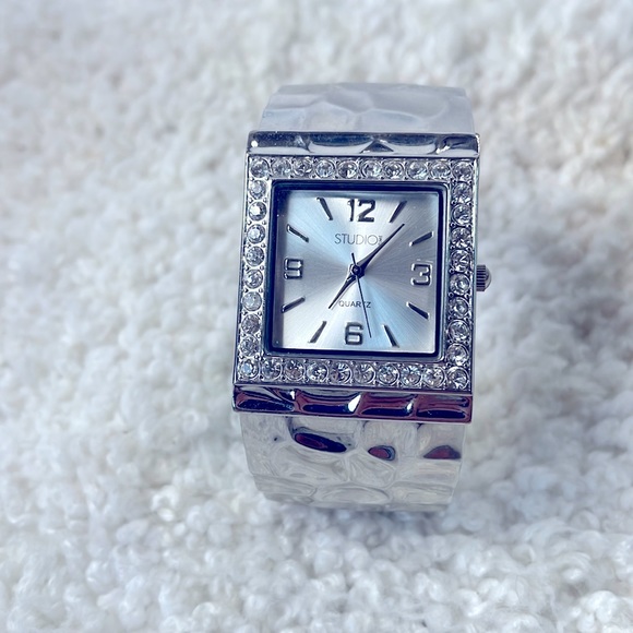 Studio | Accessories | Womens Studio Quartz Watch Hinged Wrist Band ...